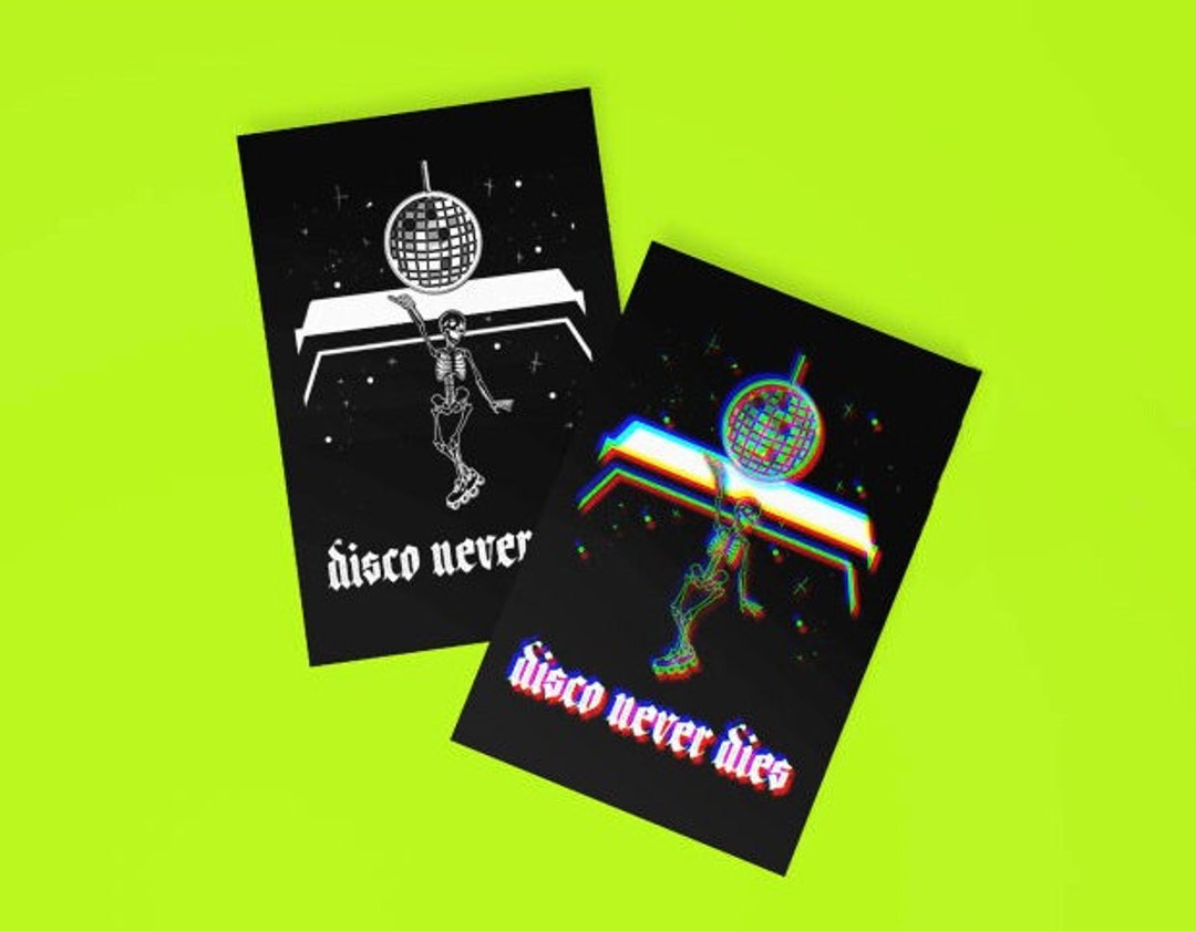Disco Never Dies CUSTOM Dancing Skeleton Halloween Card - Etsy