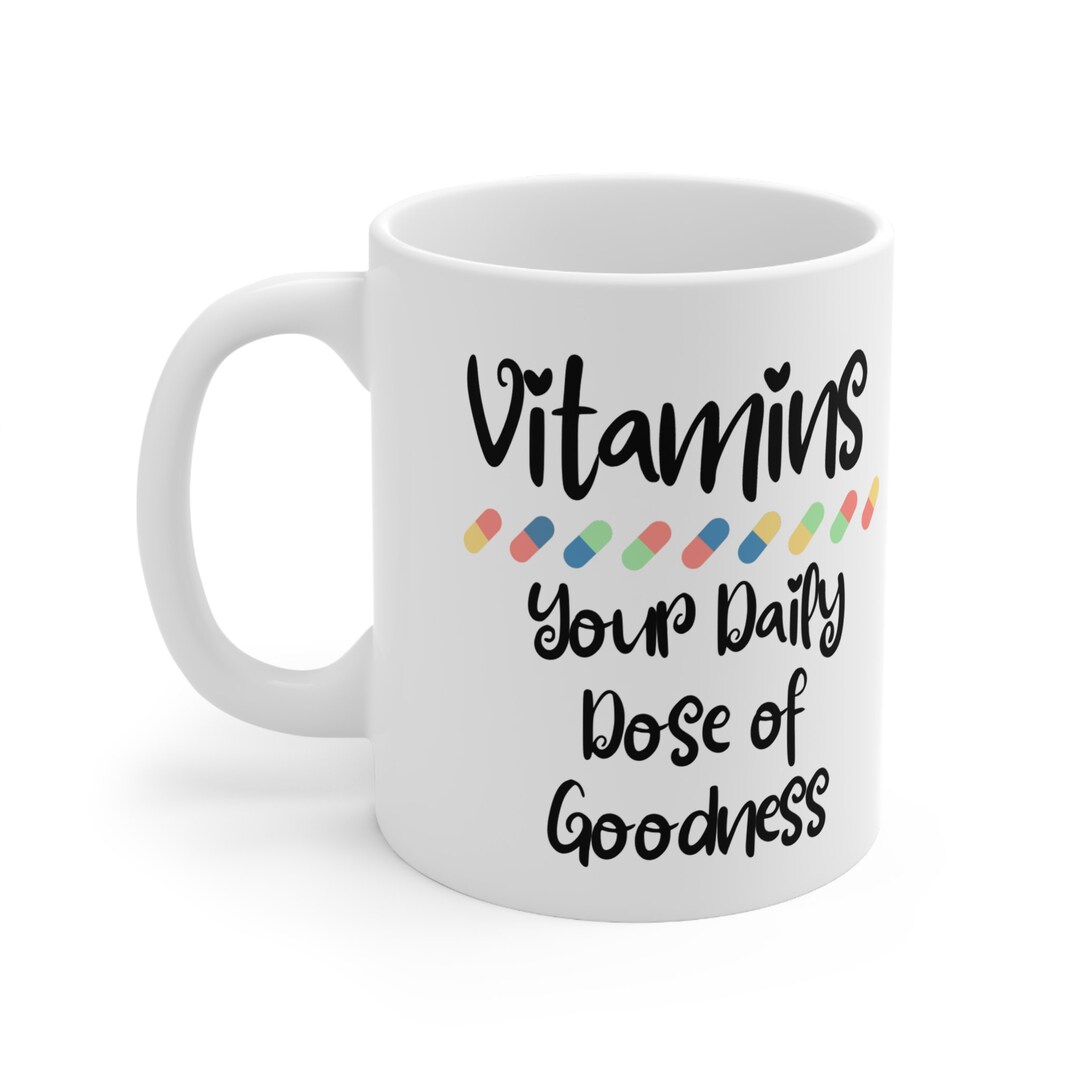Cute Encouraging Vitamin Mug for Nutritionist or Fitness Trainer ...