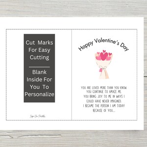 Printable Valentine's Day Card, Digital Valentine's Day Card, Flower ...