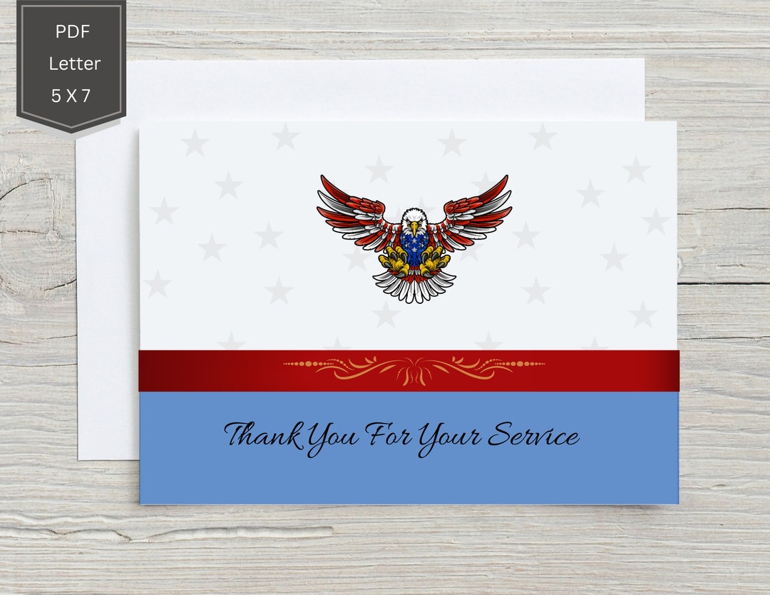 Veteran's Day Card Digital Veteran's Day Thank You - Etsy