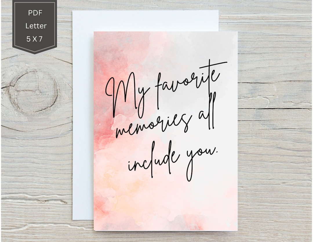 My Favorite Memories Card Anniversary Card Love Card - Etsy