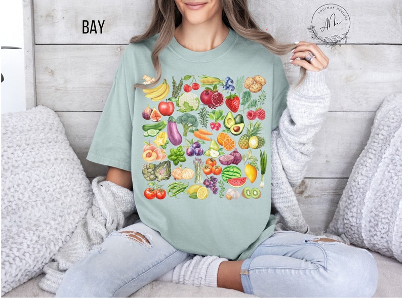 Fruit Veggie Cottage Core Comfort Colors T-shirt, Gardening Tee ...