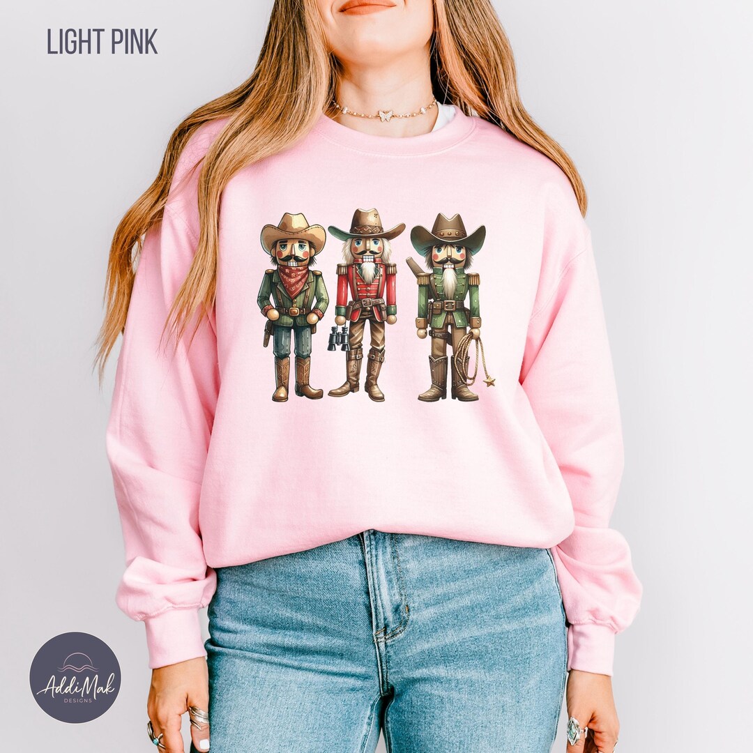 Cowboy Nutcracker Sweatshirt, Western Christmas Theme Top, Rodeo ...