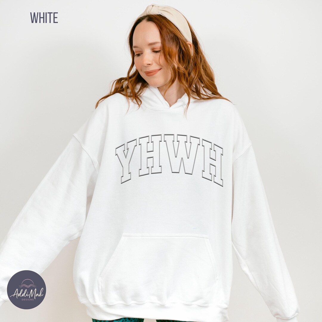 YHWH Hooded Sweatshirt Yahweh Hoodie Hebrew Pullover Minimalist ...