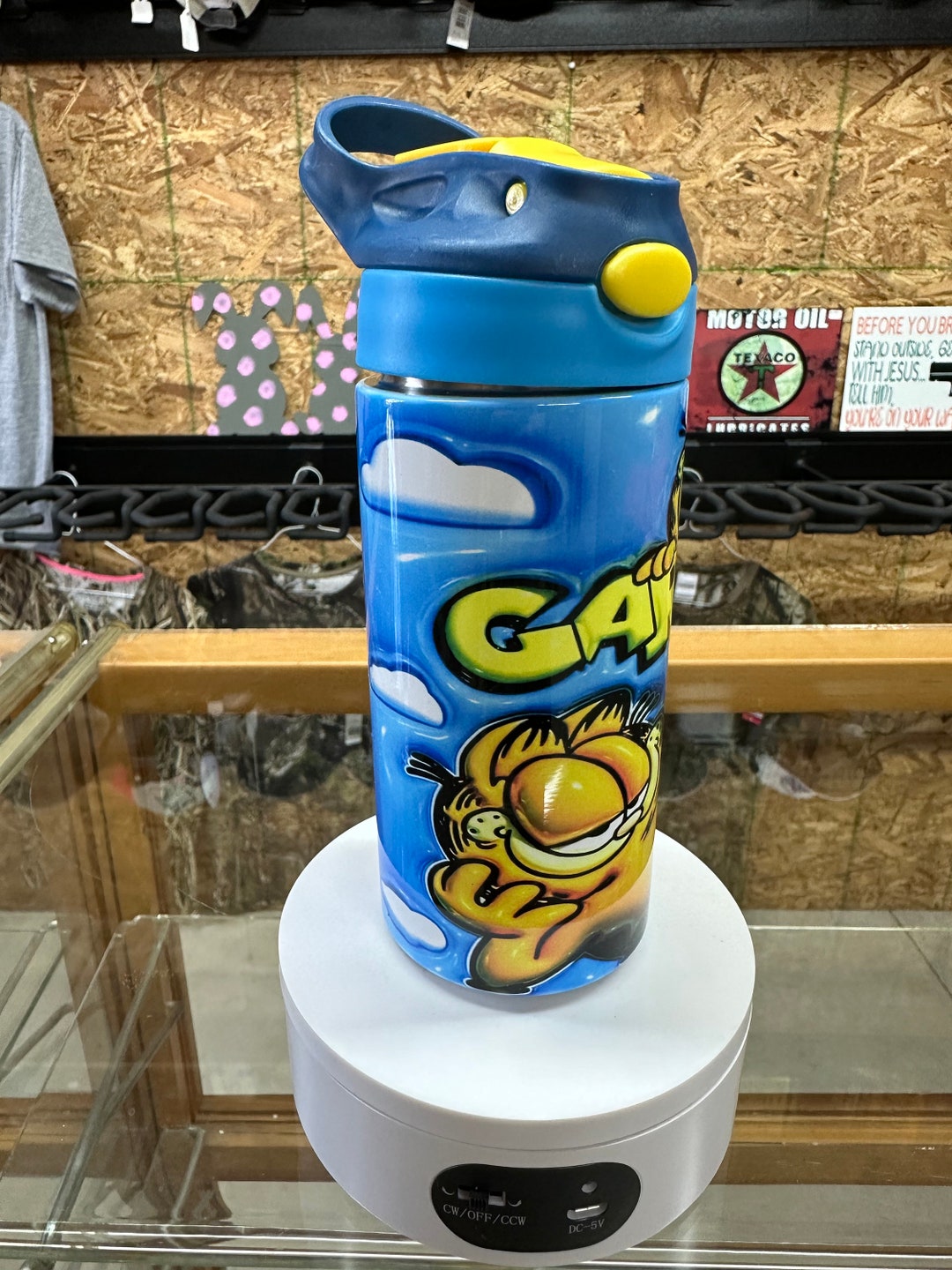 Garfield Kids Sippy Cup Tumbler, Flip Top, 12 Oz - Etsy