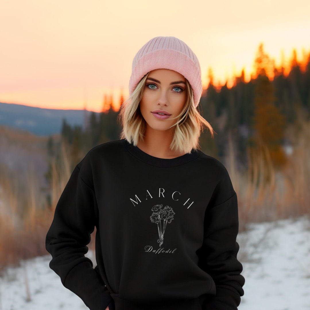 March Birth Flower Sweatshirt Birth Month Flower Birthday Shirt ...