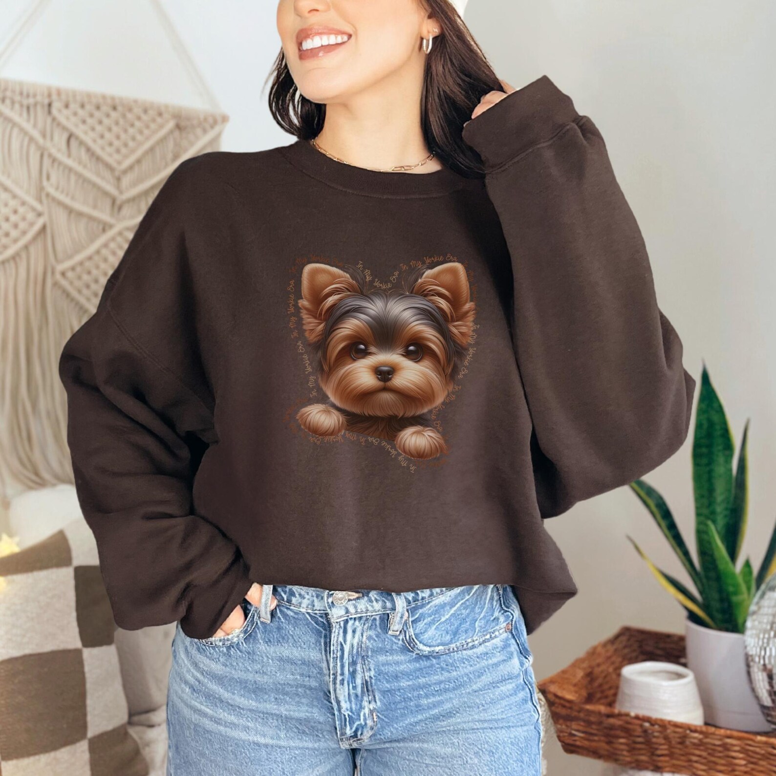 Yorkie Sweatshirt: "in My Yorkie Era" Dog Lover Crewneck - Etsy