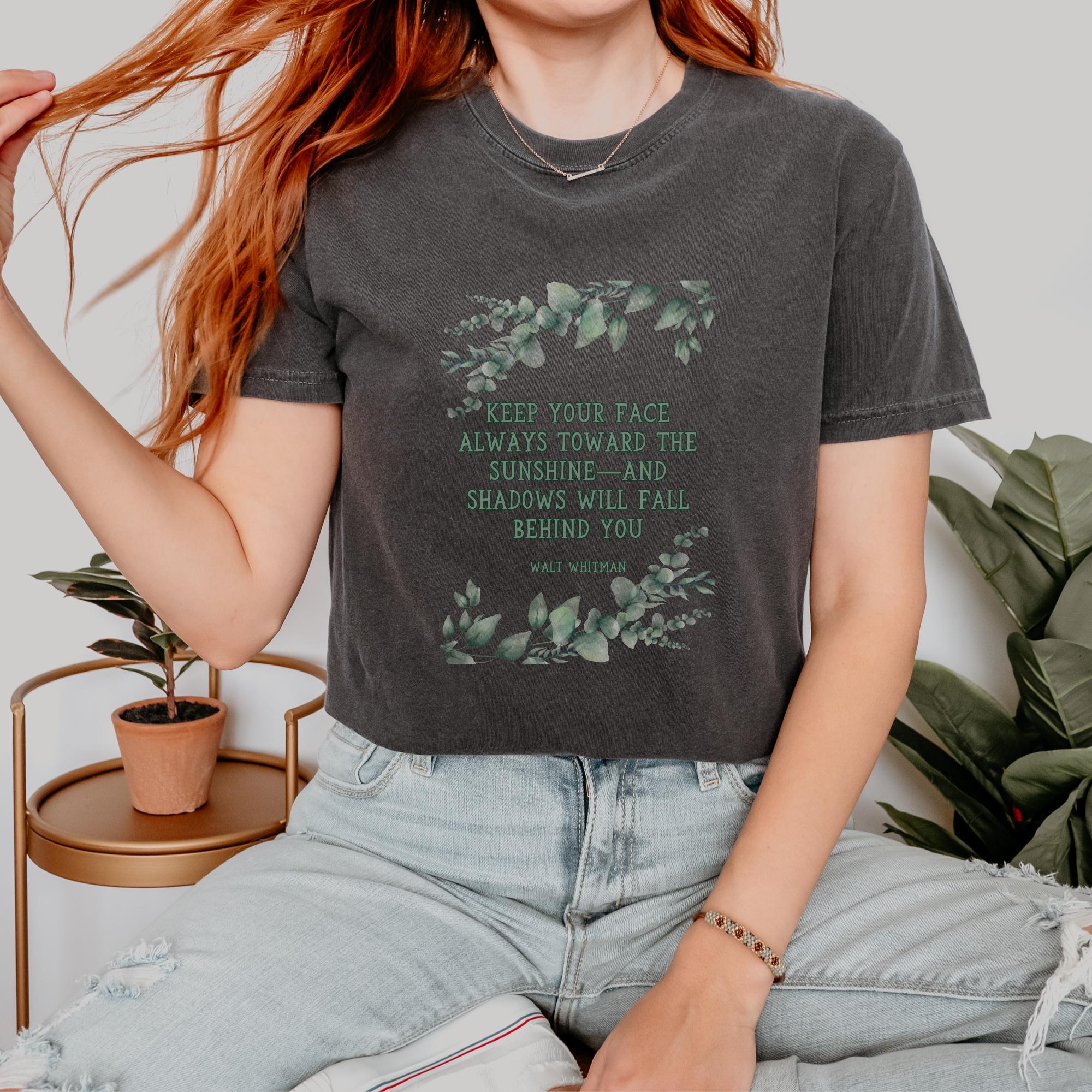 Walt Whitman Quote Comfort Colors® T-shirt: Botanical Poetry Tee - Etsy