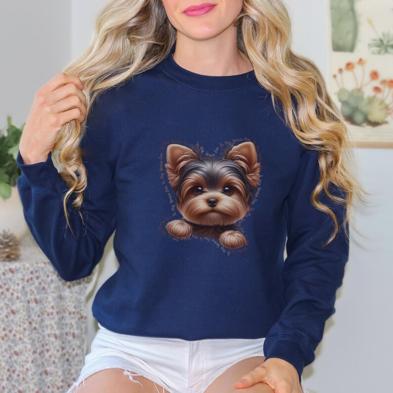 Yorkie Sweatshirt, in My Yorkie Era, Dog Lover Gift, Dog Crewneck ...