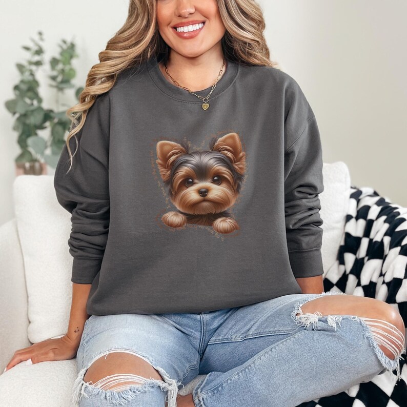 Yorkie Sweatshirt, in My Yorkie Era, Dog Lover Gift, Dog Crewneck ...