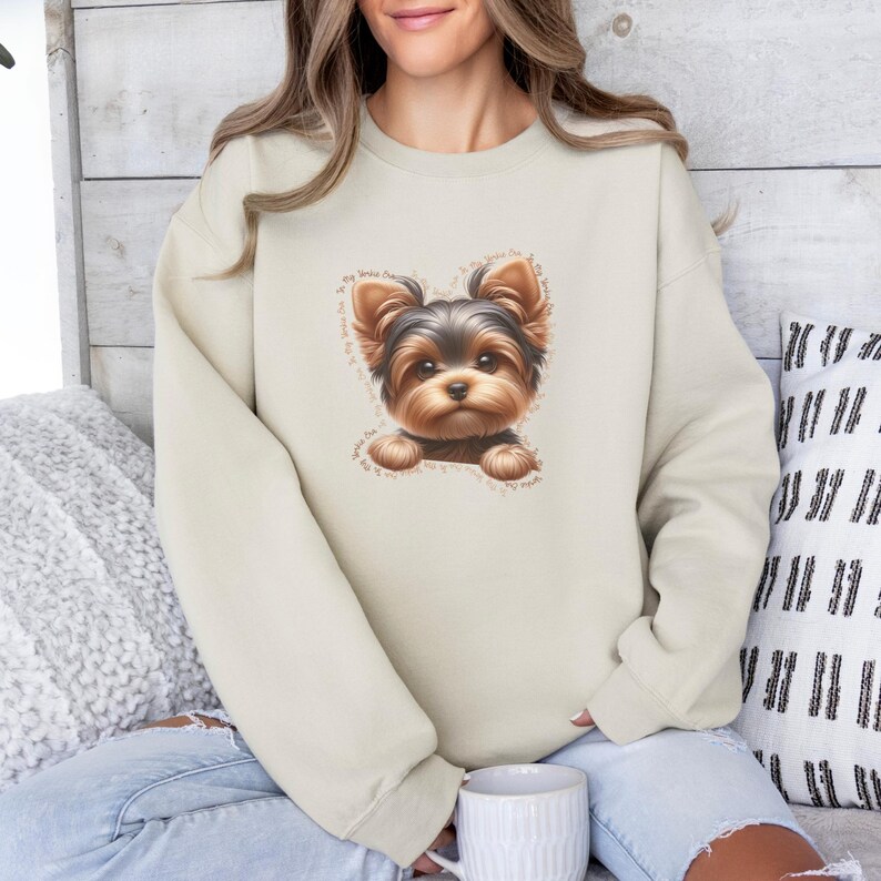 Yorkie Sweatshirt: "in My Yorkie Era" Dog Lover Crewneck - Etsy