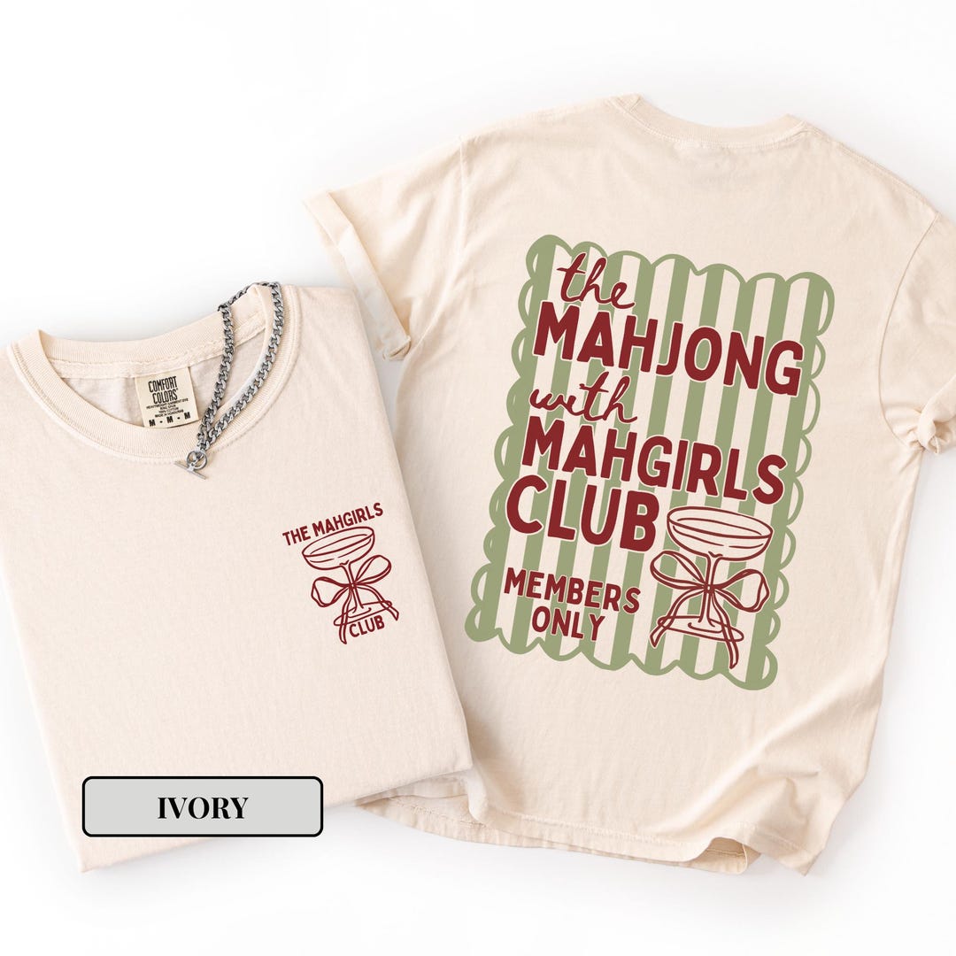 Mahjong Shirt, Mahjong Gift Ideas, American Mahjong, Comfort Colors ...