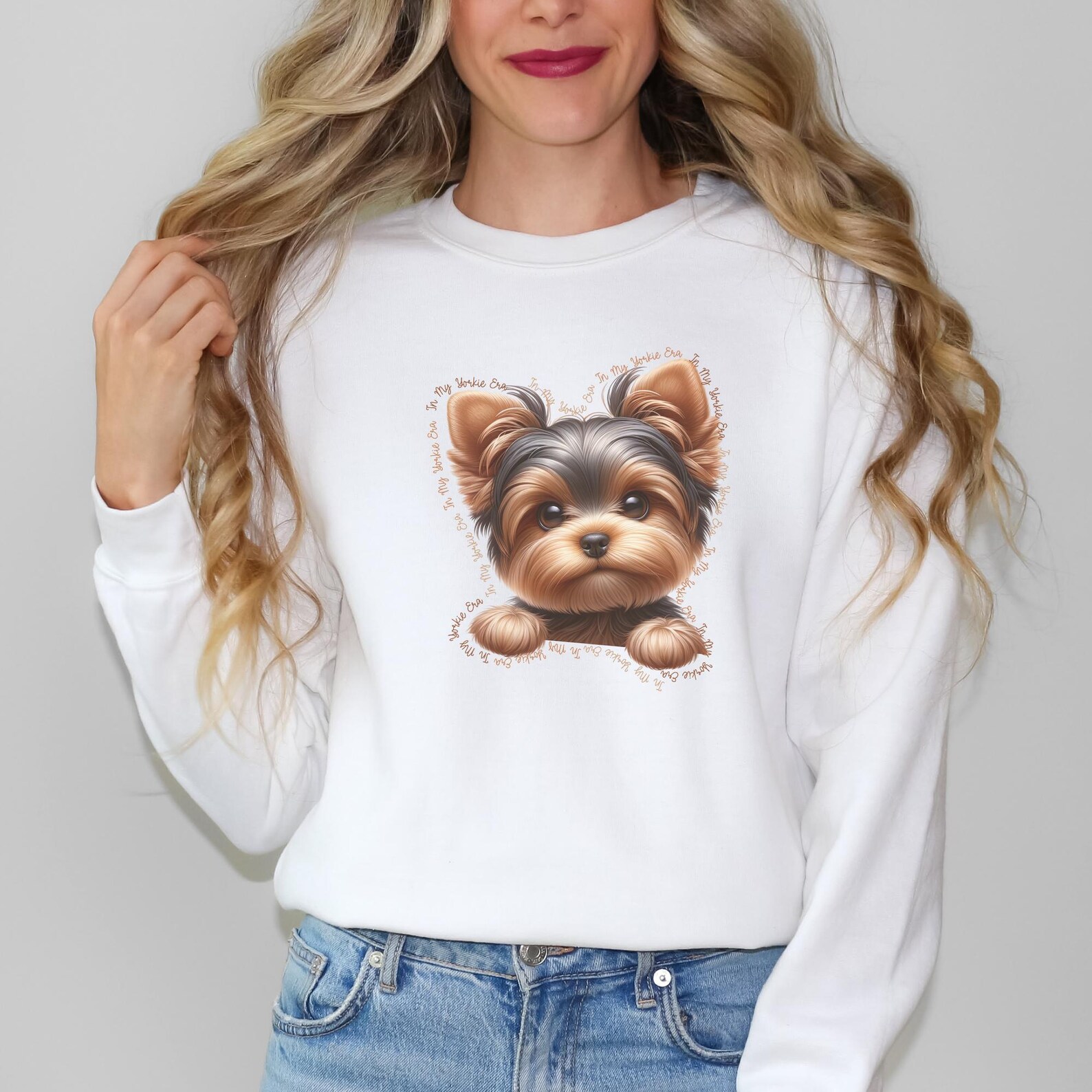 Yorkie Sweatshirt: "in My Yorkie Era" Dog Lover Crewneck - Etsy