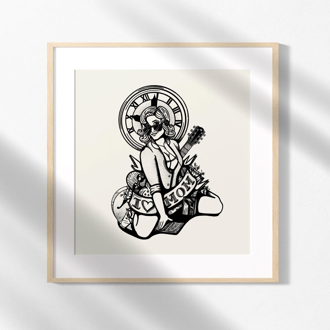 Back to the Future Sailor Tattoo Pin up Art Print Poster: Young ...