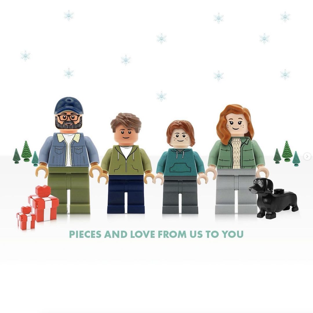 Personalized Realistic Lego Minifig Family Portrait / Christmas Card ...