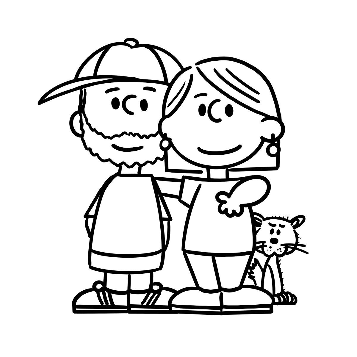 Personalized Couple's Peanuts Caricature Portrait - Etsy