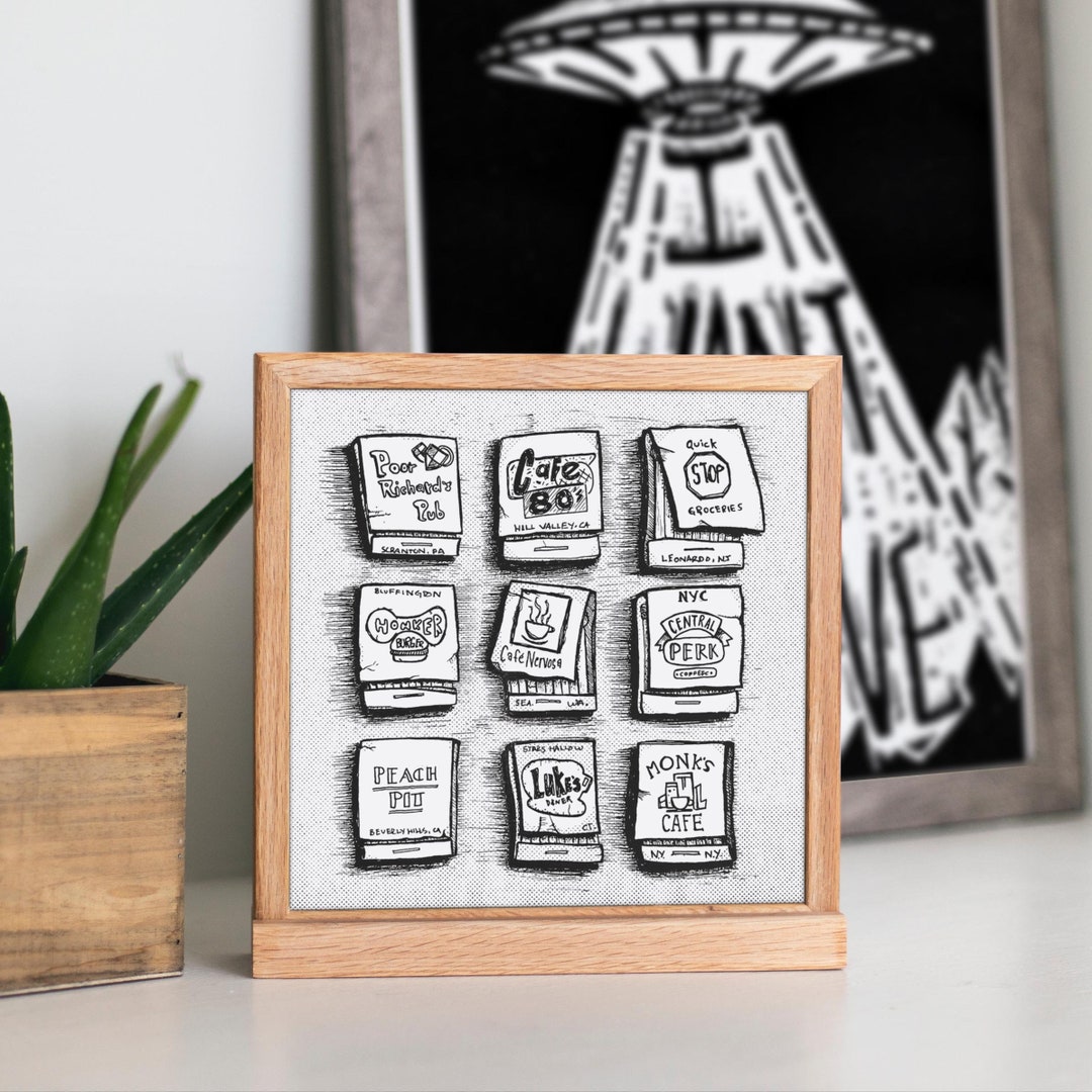TV and Movie Matchbook Illustration Art Print the Office Back to the ...