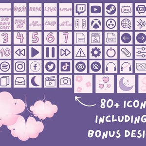 Pink Space Stream Deck Icons | Streamer | Twitch | Discord | Youtube ...