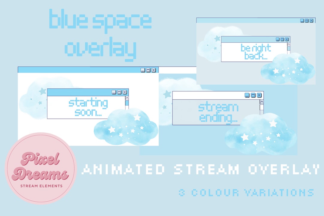 Blue Space Stream Overlay | Stream Start up Screen | Streamer | Twitch ...
