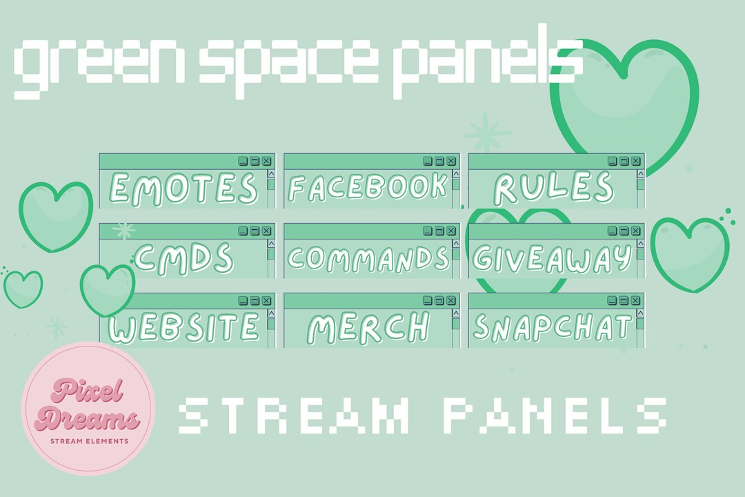 Green Space Stream Panels | Streamer | Twitch | Discord | Youtube ...