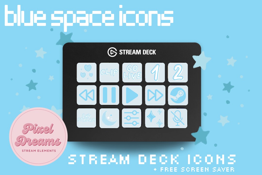 Blue Space Stream Deck Icons | Streamer | Twitch | Discord | Youtube ...