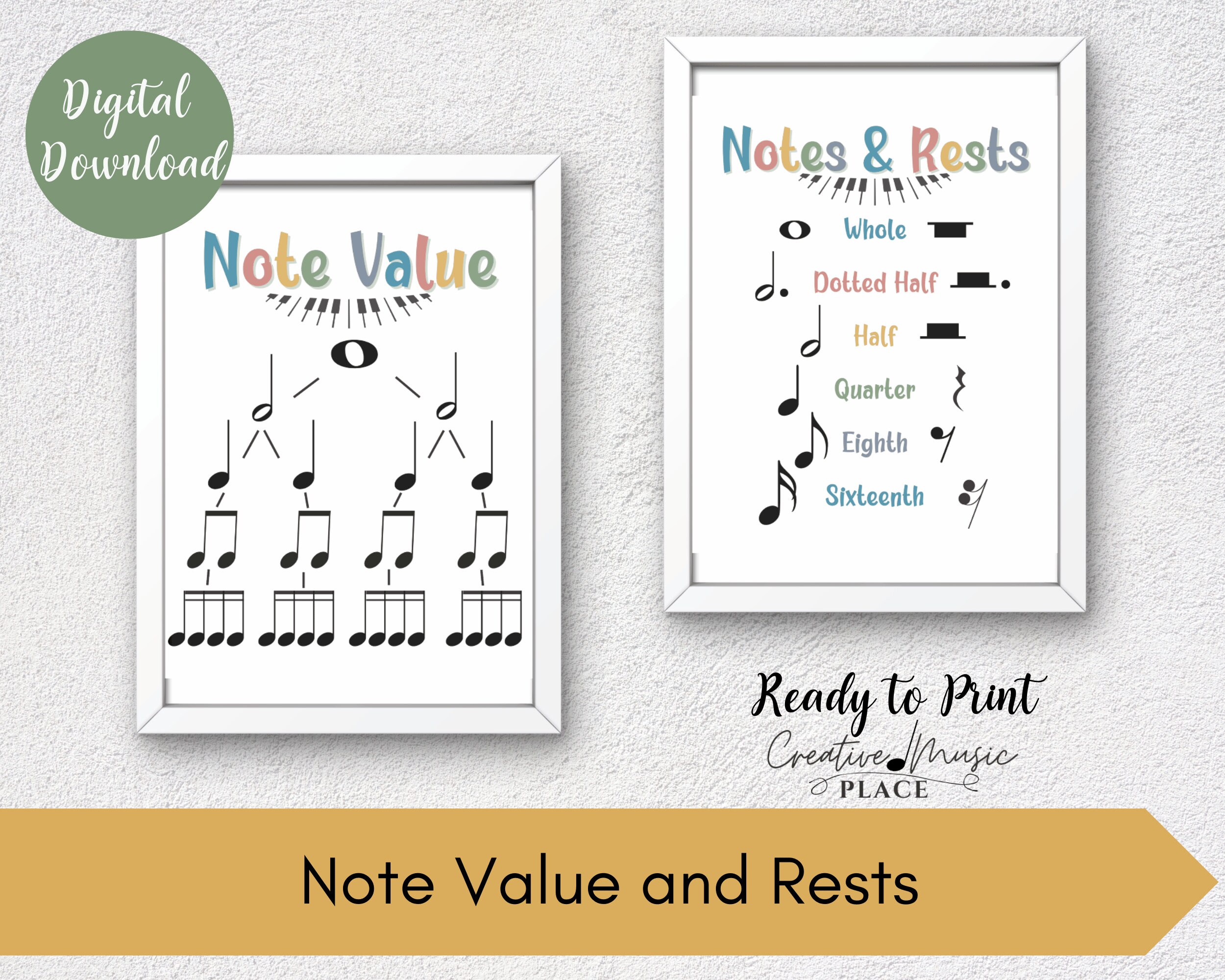 Set of 12 Music Education Posters, Music Theory Posters, Montessori ...