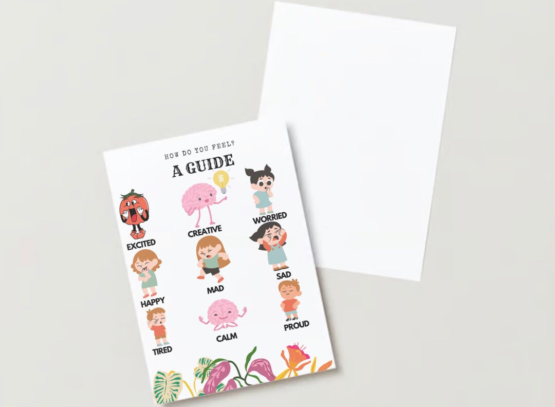 Mental Health Poster Feelings Chart - Etsy