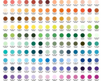 PDF Digital Print of Color Test Chart (CMYK & Rgb) - DTG Color Swatch ...