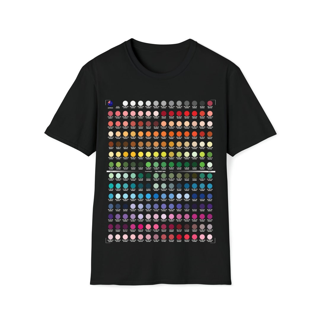 Color Test Chart T-shirt printify the Print Bar large Area - Etsy