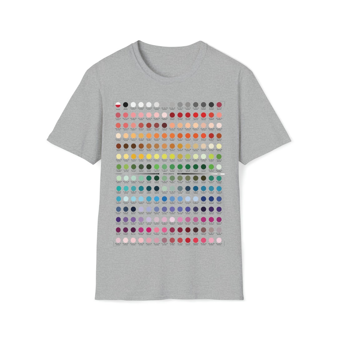 Color Test Chart T-shirt printify Print Logistic DTG Color - Etsy