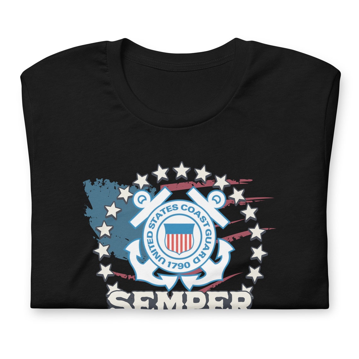 U.S Coast Guard Logo Semper Paratus Patriotic T-shirt USCG Shirt ...