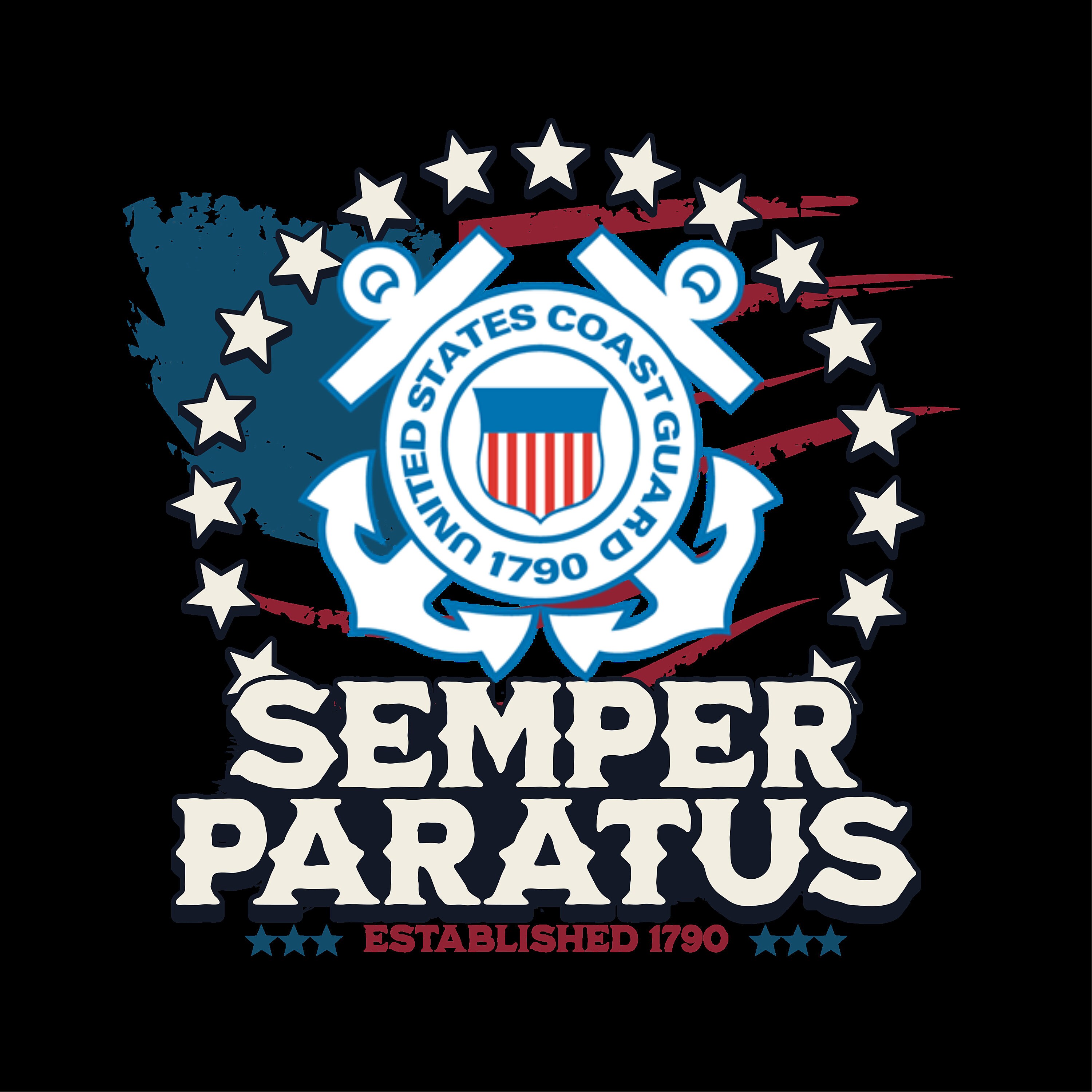 U.S Coast Guard Logo Semper Paratus Patriotic T-shirt USCG Shirt ...