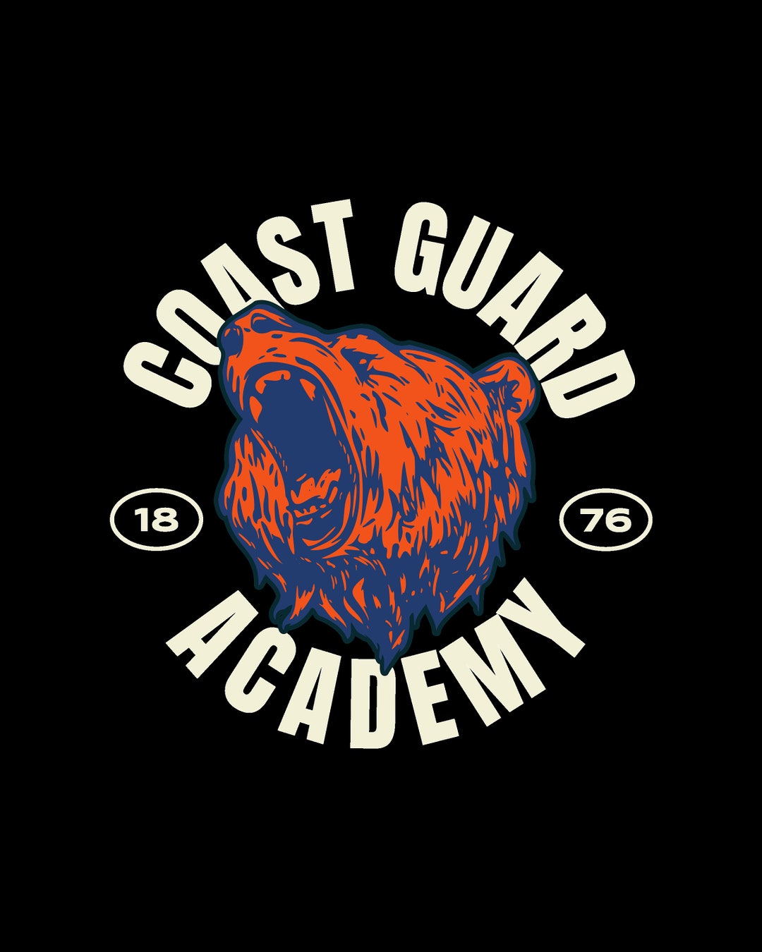 U.S Coast Guard Academy Bear T-shirt USCGA Mascot Shirt Coastie Tee - Etsy