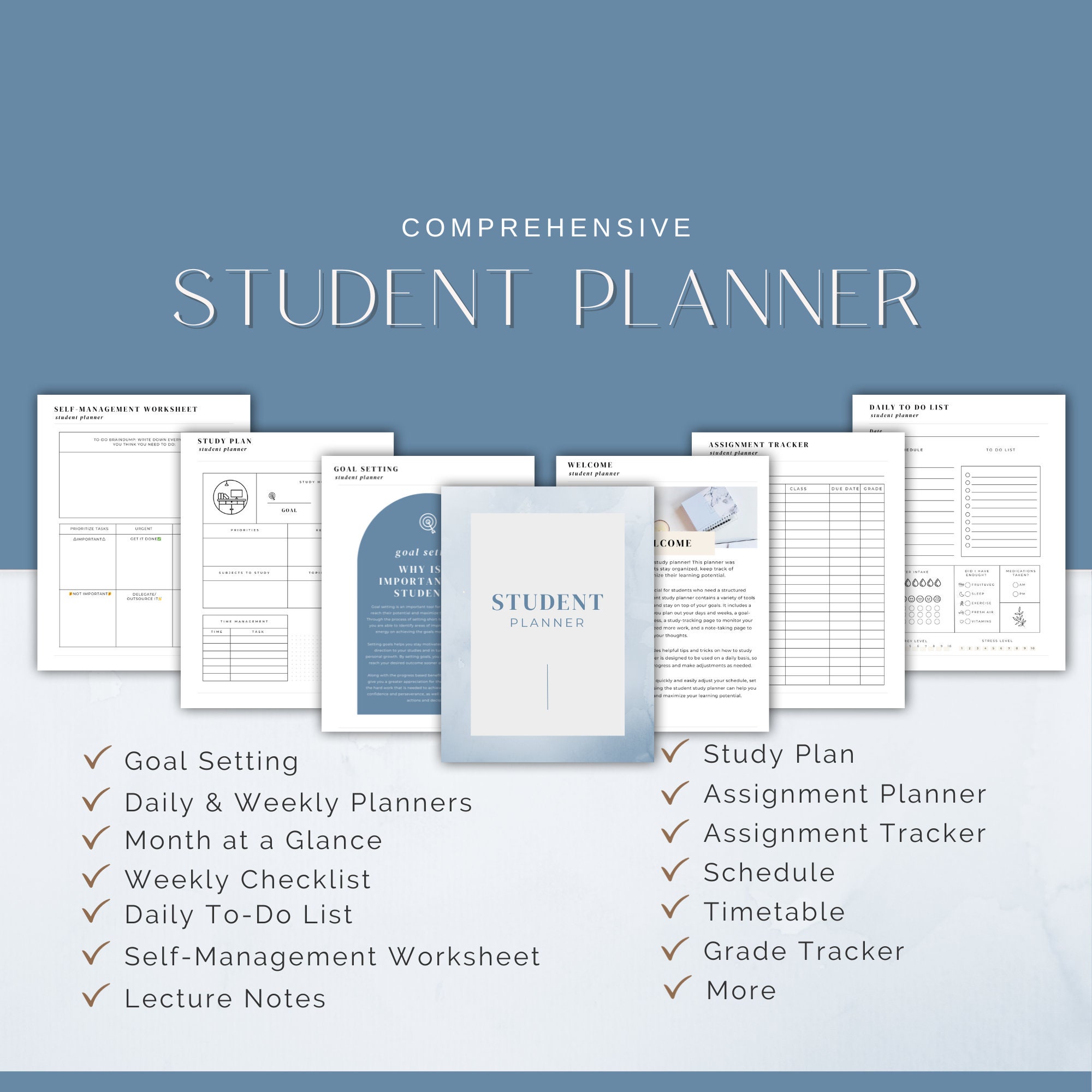 School Planner, All-in-one Study Guide, Comprehensive Study Organiser ...