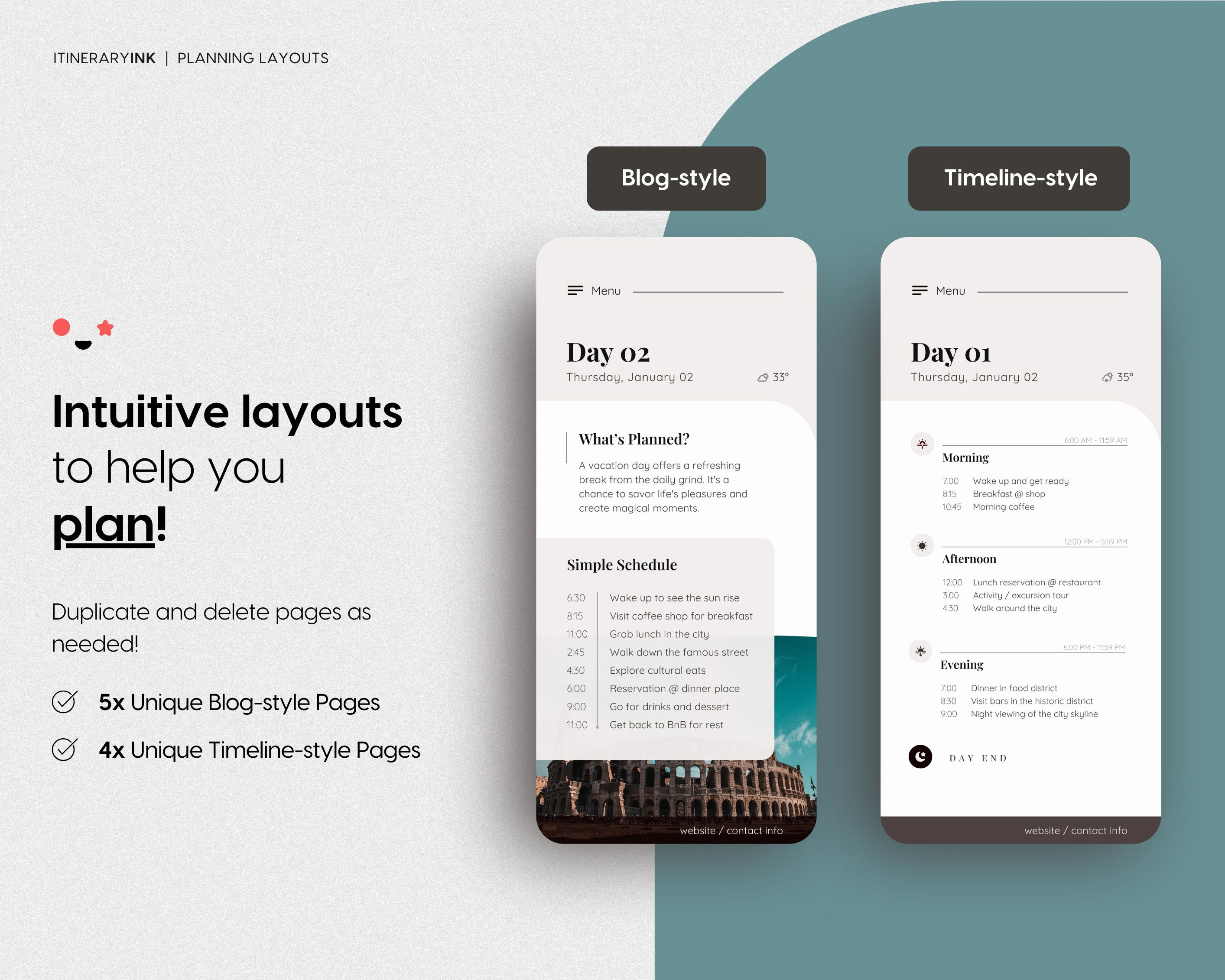 Canva Mobile Itinerary DIY Template (italy Landmarks Cover) | Mobile ...
