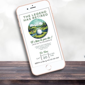 Golf Retirement Invitation Tee Time Retirement Invitation for Him ...