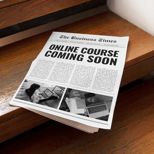 Large Business Newspaper Template, Printable Newspaper for Business ...