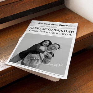 Newspaper Mothers Day Template, Printable Flower Bouquet Wrap Newspaper ...