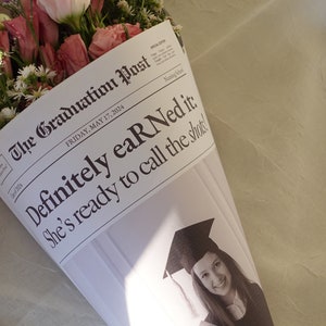Nurse Graduation Newspaper Template, Editable Flower Wrap Newspaper for ...