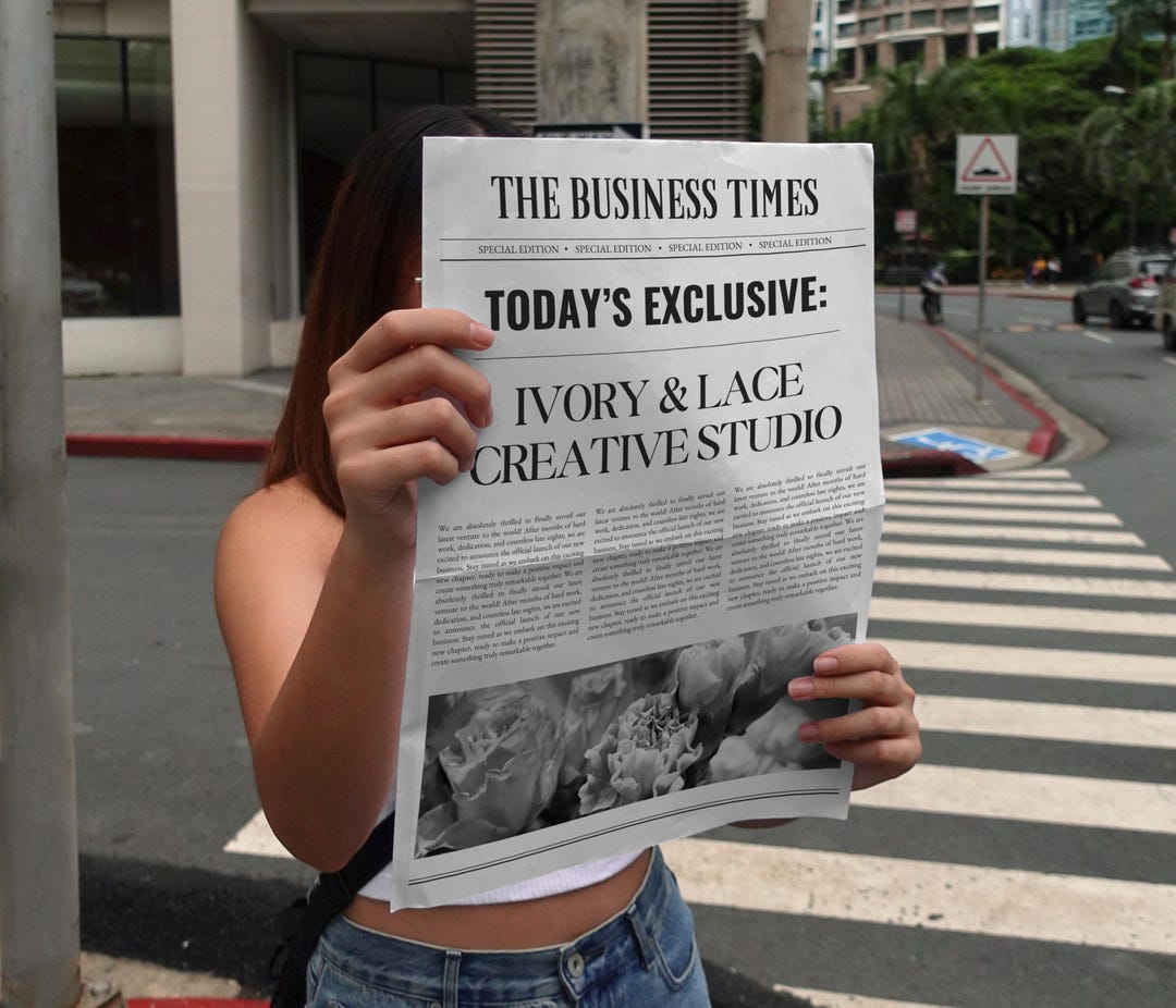 Large Business Newspaper Template, Printable Newspaper for New Business ...