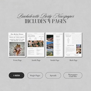 Bachelorette Party Newspaper Template, Printable Bachelorette Weekend ...