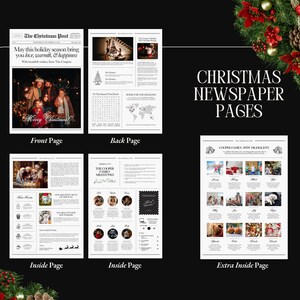 Christmas Newspaper Template, Editable Year in Review Holiday ...