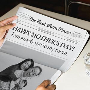 Newspaper Mothers Day Template, Printable Flower Bouquet Wrap Newspaper ...