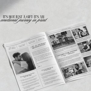 Couple Anniversary Newspaper Template, 1 Year Anniversary Gift for ...