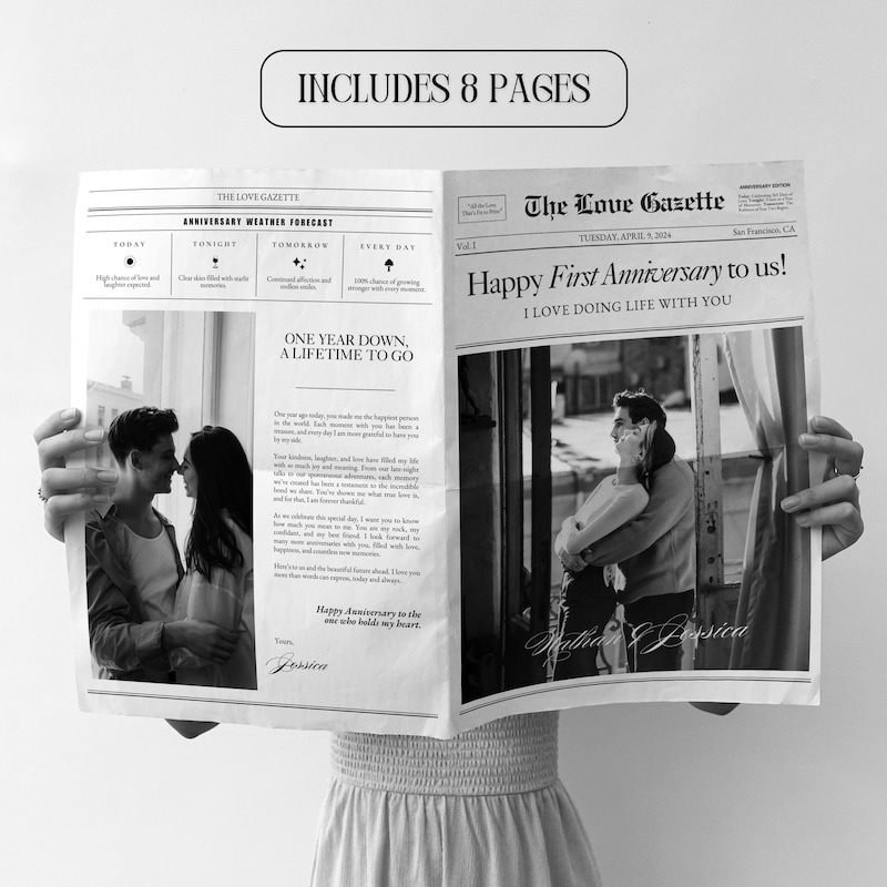 Newspaper Couple Poster - Etsy UK