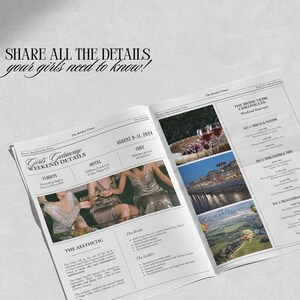 Newspaper Bachelorette Party Itinerary Template, Printable Bachelorette ...