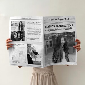 Graduation Newspaper Gift Template, Flower Bouquet Wrap Newspaper for ...