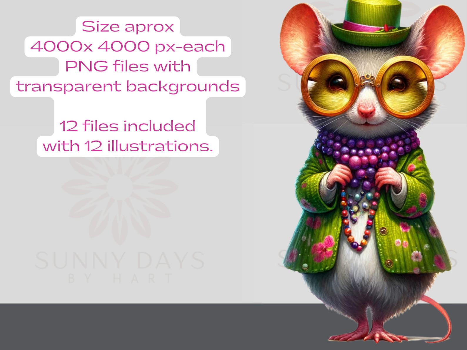 Mouse Clip Art Collection: Playful Designs for Crafts, POD, and DIY ...