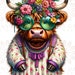 Highland Cow Clip Art Collection: Playful Designs for Crafts, POD, and ...