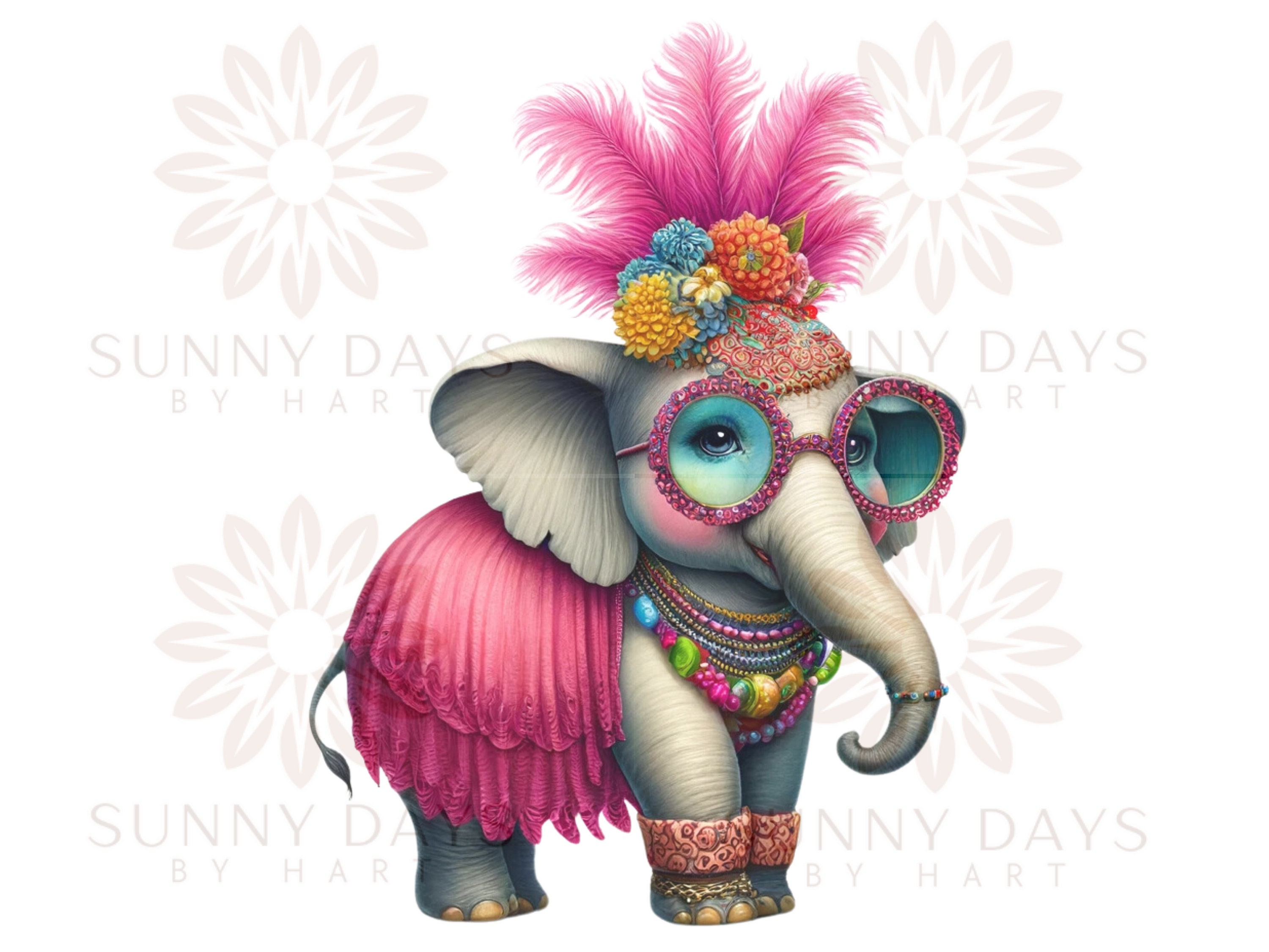 Elephant Clip Art Collection: Playful Designs for Crafts, POD, and DIY ...